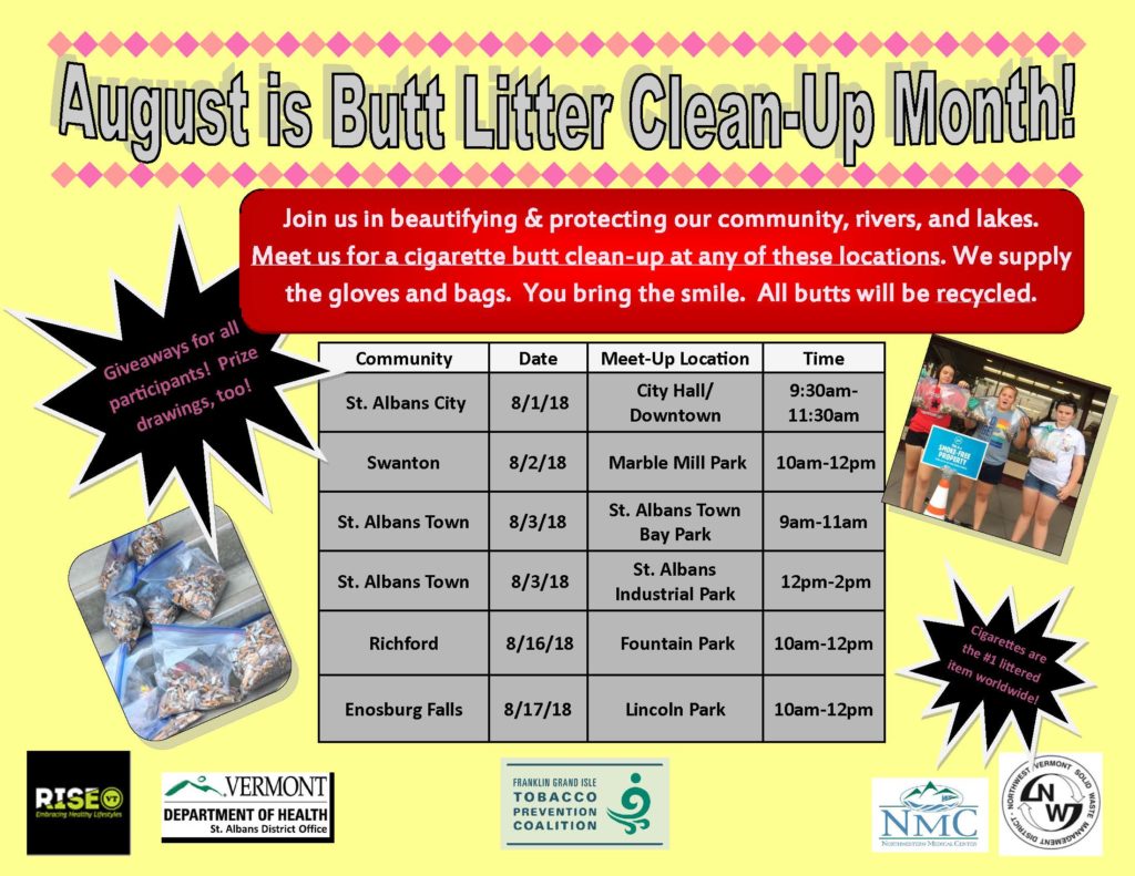2018 Butt Litter Clean-up - Northwestern Medical Center